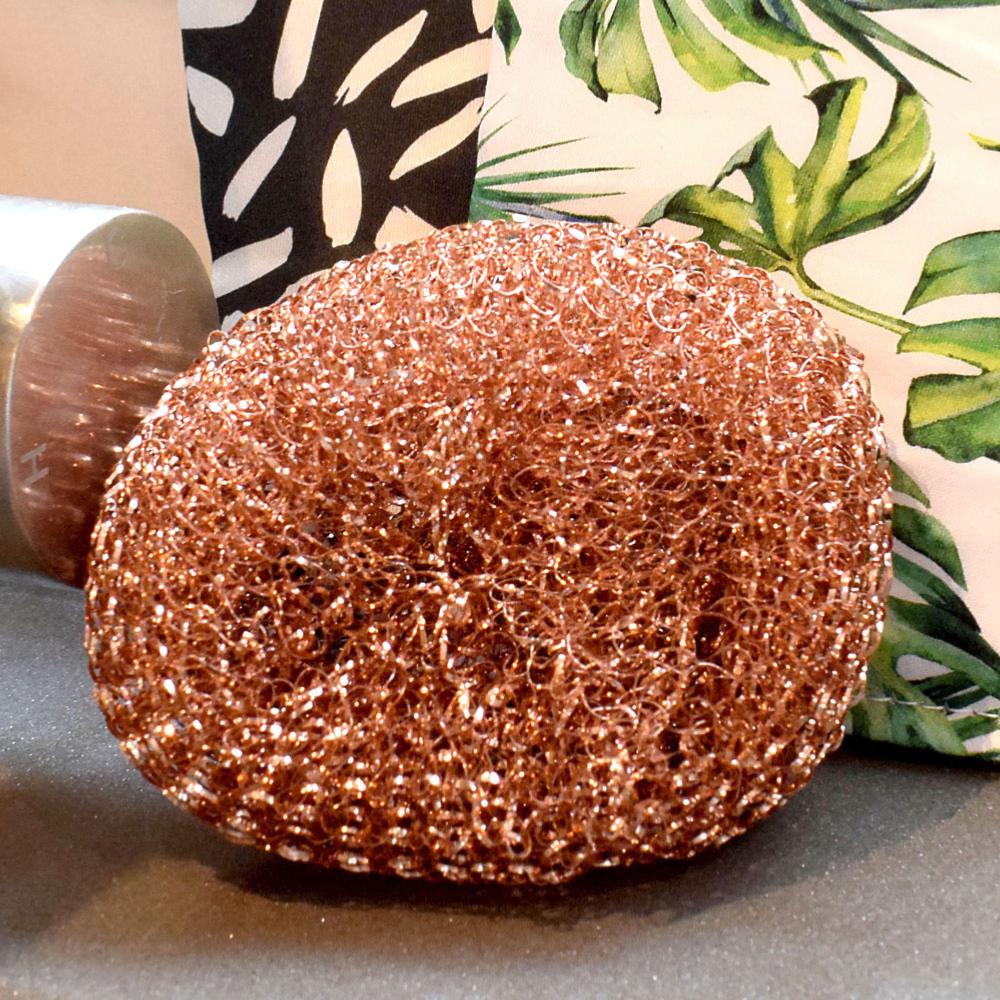2 x copper kitchen scouring cleaning pads