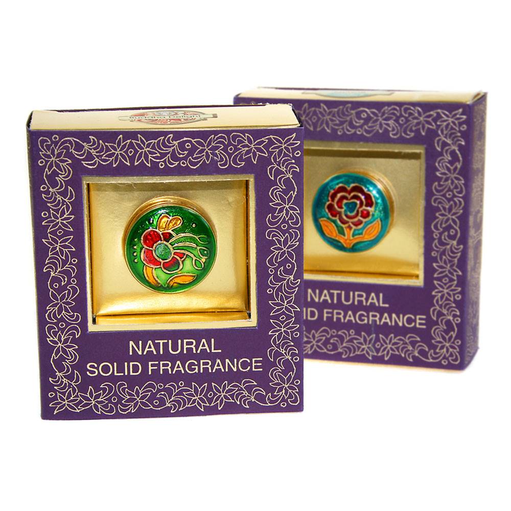 Solid perfume, 4g, in brass jar, gift boxed, assorted scents