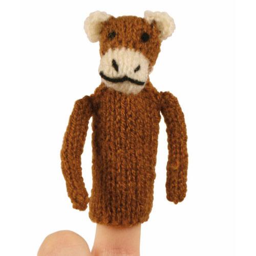 Finger puppet brown monkey