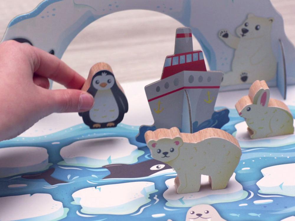 Polar Adventure Disappearing Ice Board Game for ages 4-6 years