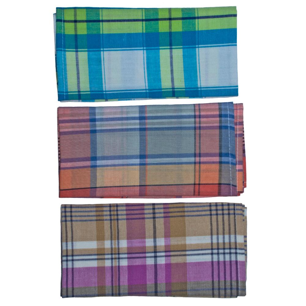 Set of 3 handkerchiefs, checks
