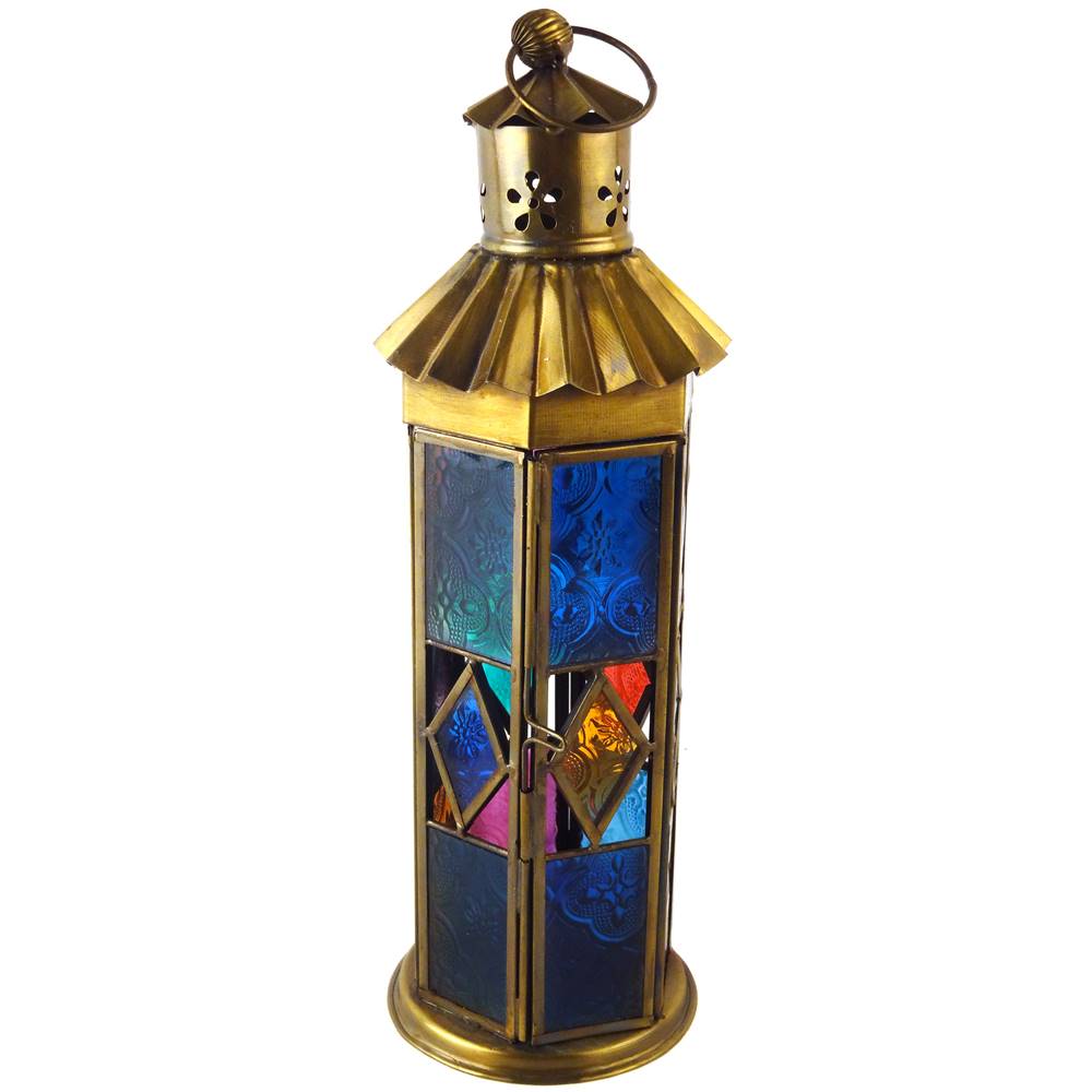 Lantern diamond shape multicoloured 33cm