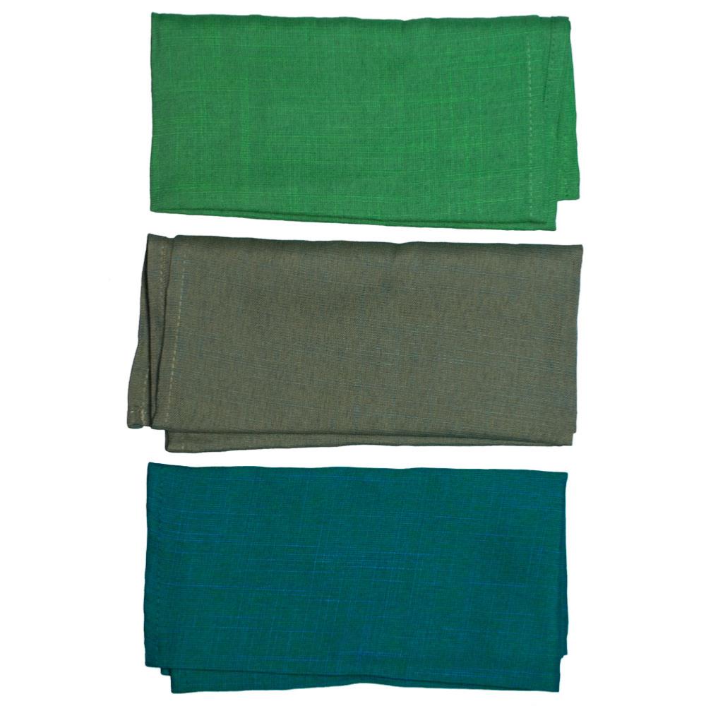 Set of 3 handkerchiefs, plain colours
