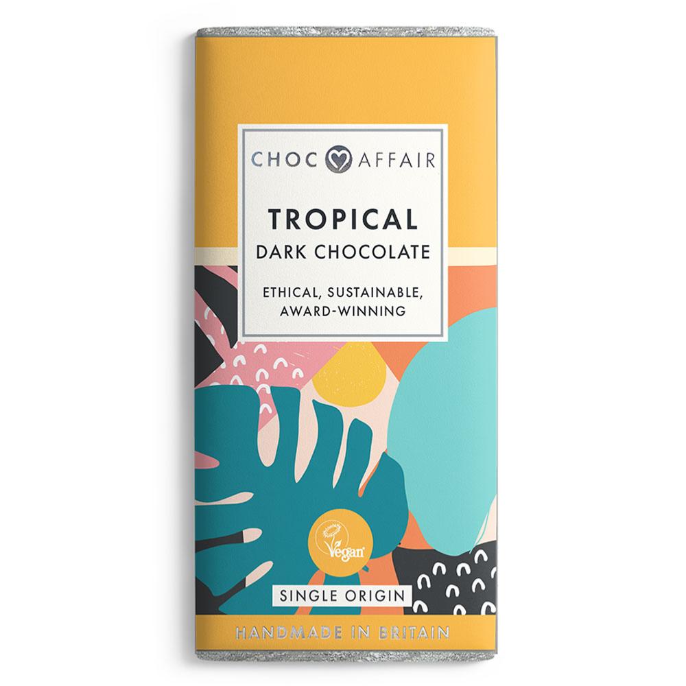 Tropical dark chocolate bar