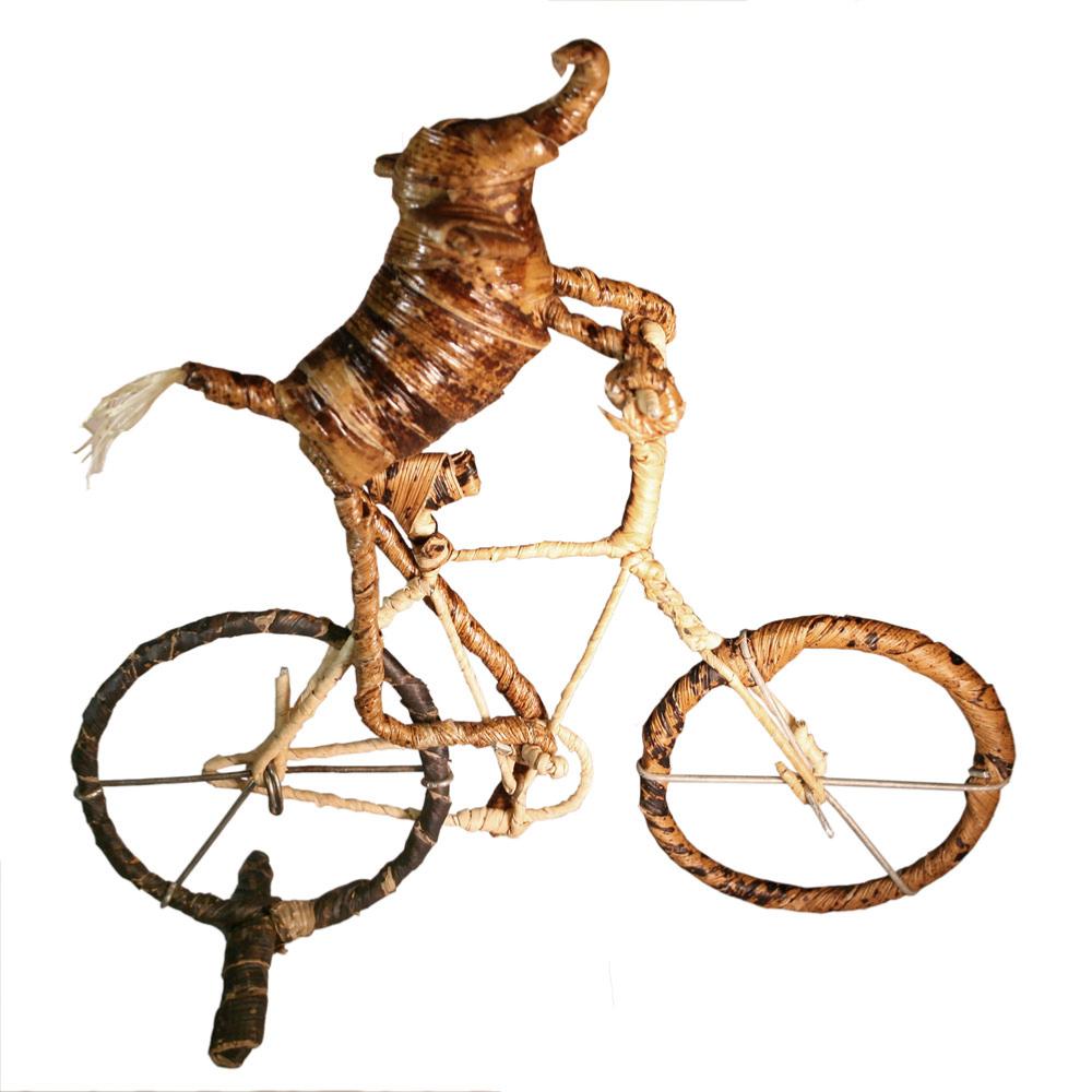 Hanging decoration, elephant on bicycle